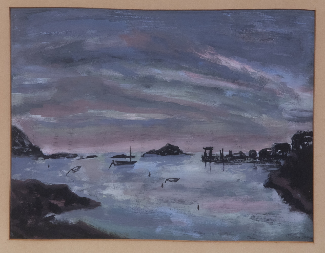 Murray Hantman | Maine Downeast Harbor Silhouetted Against Stormy Sky ...