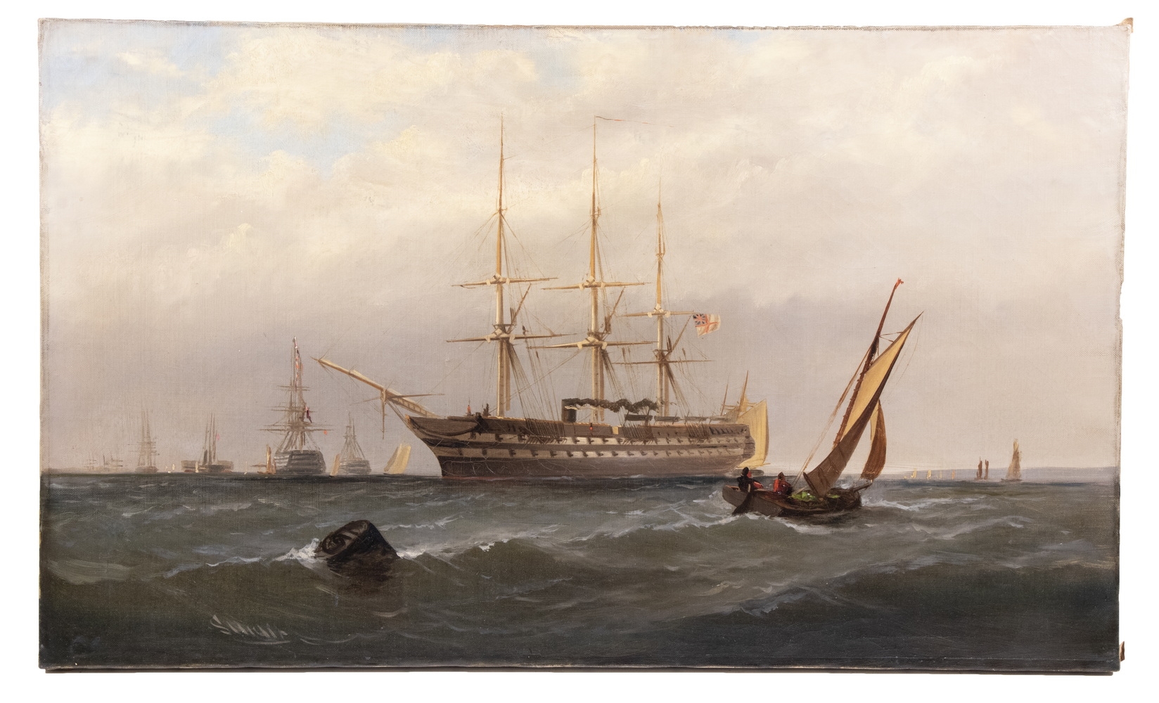 Alexander Stuart | Portrait of Royal Navy 76 Gun Three-mast Steam/Sail ...