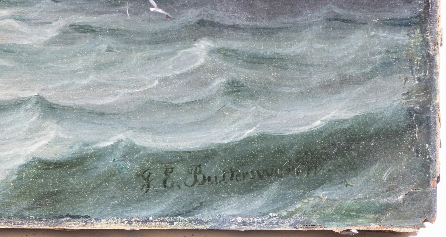 James E. Buttersworth | American Warship Rounding on a Headland at ...