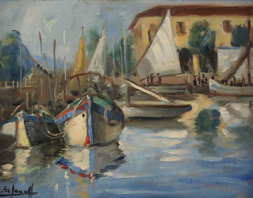 Christo Stefanoff | Hafen von Riccione (1957) | MutualArt