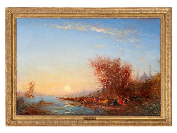 Félix Ziem | View of Istanbul or Sainte Sophie de Kadiköy at Sunset ...
