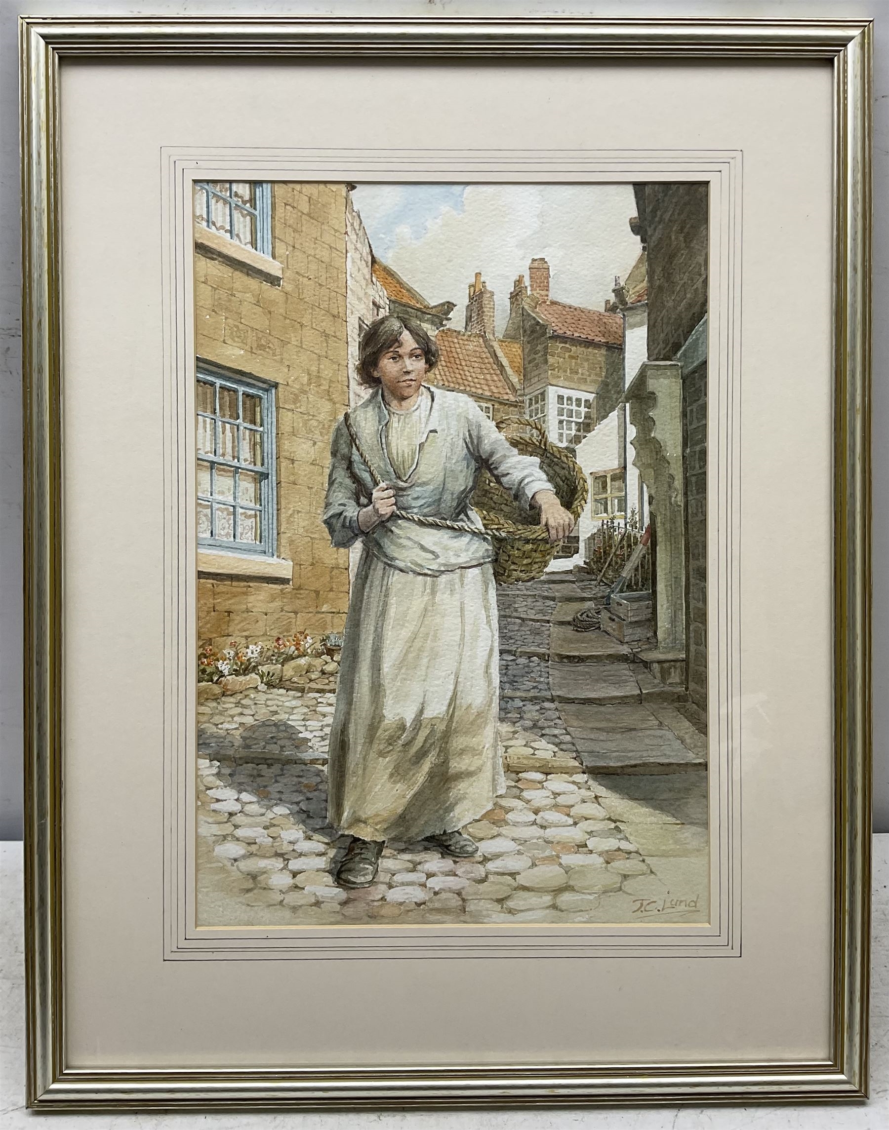 John Cecil Lund | Fishergirl at Robin Hood's Bay | MutualArt