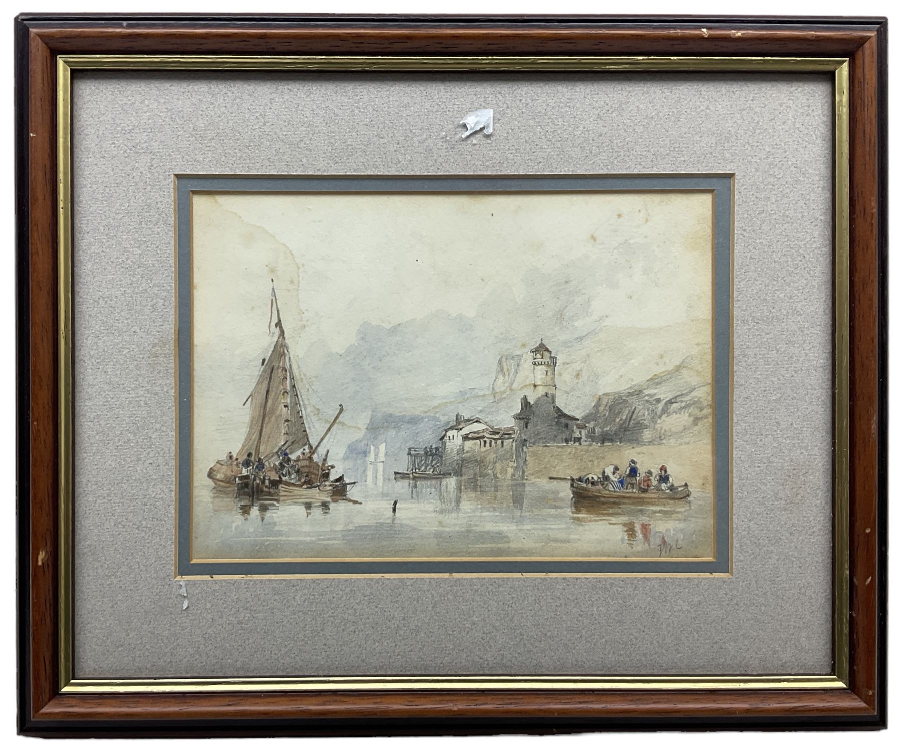 John Wilson Carmichael | Castle on Seafront with Ships | MutualArt