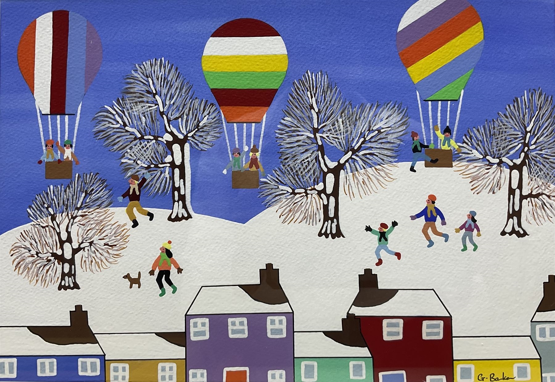 Gordon Barker | Hot Air Balloons in Winter | MutualArt
