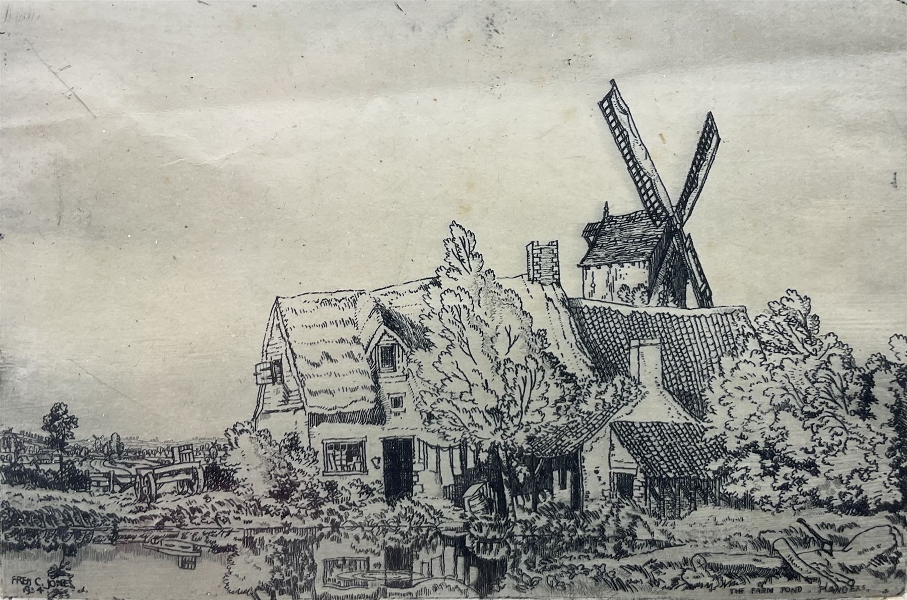 Fred Cecil Jones | The Farm Pond Flanders (1935) | MutualArt