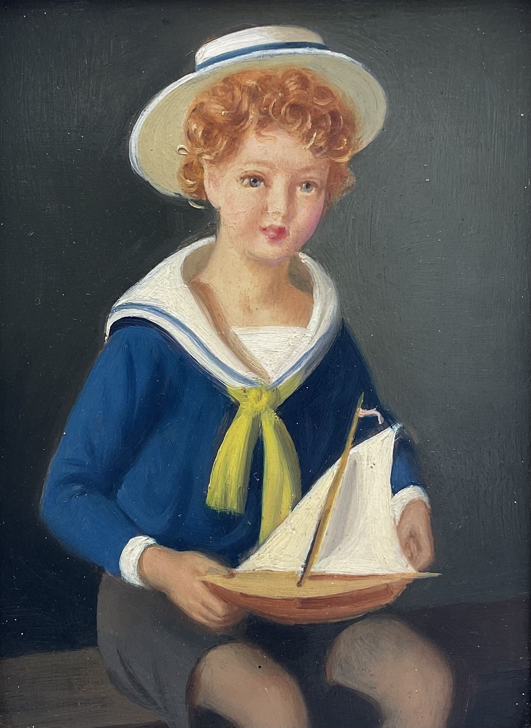 Walter Goodin | Young Boy with Model Boat | MutualArt