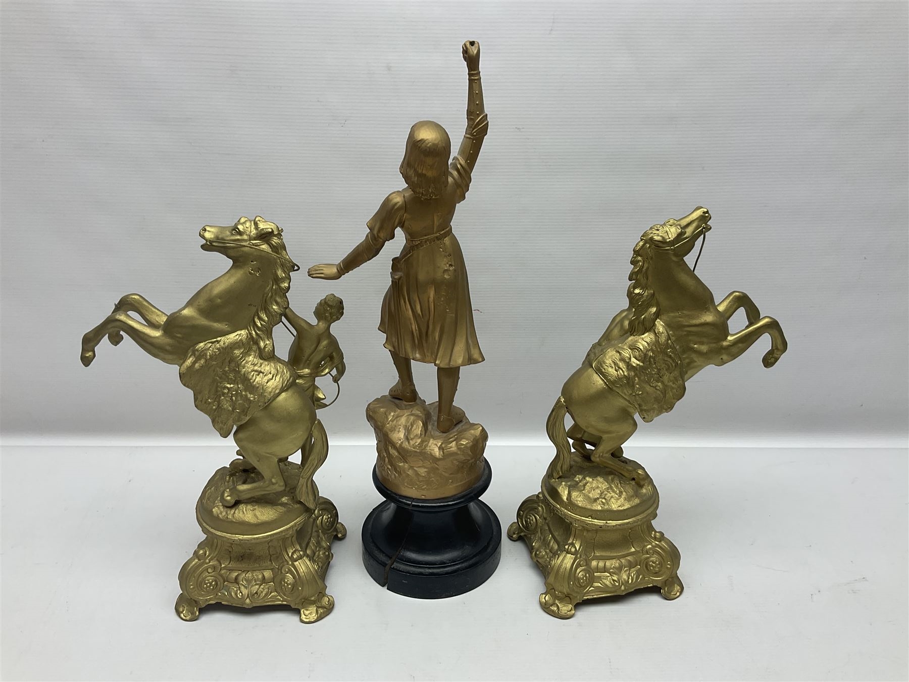 Guillaume Coustou the Elder | Pair of spelter Marley Horses, together ...