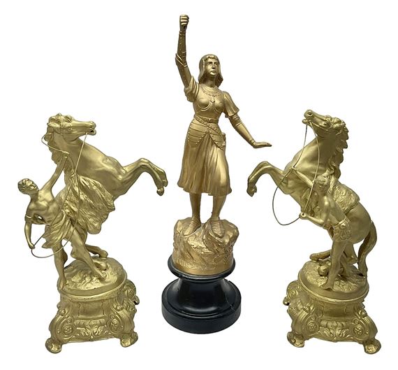 Guillaume Coustou the Elder | Pair of spelter Marley Horses, together ...