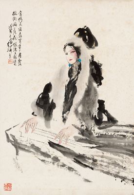 Bai Bohua | The moon is slightly dew (1998) | MutualArt