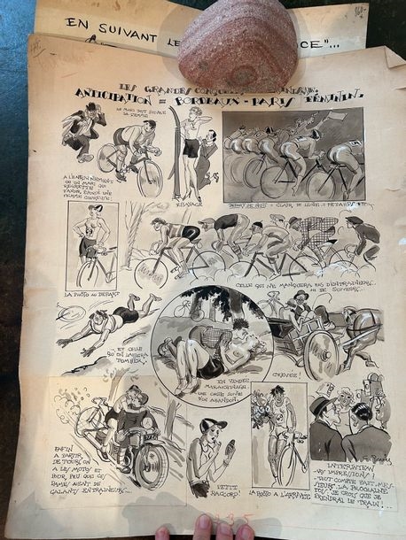 Georges Alfred Pavis | Une page à la plage; un peu myope ...; le vrai ...