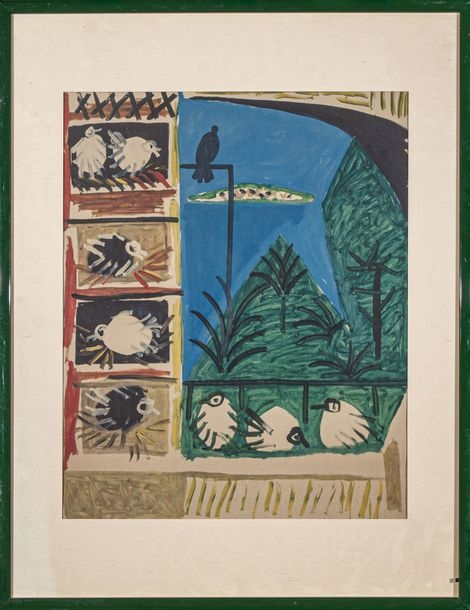 Pablo Picasso | Paysage aux pigeons (1957) | MutualArt
