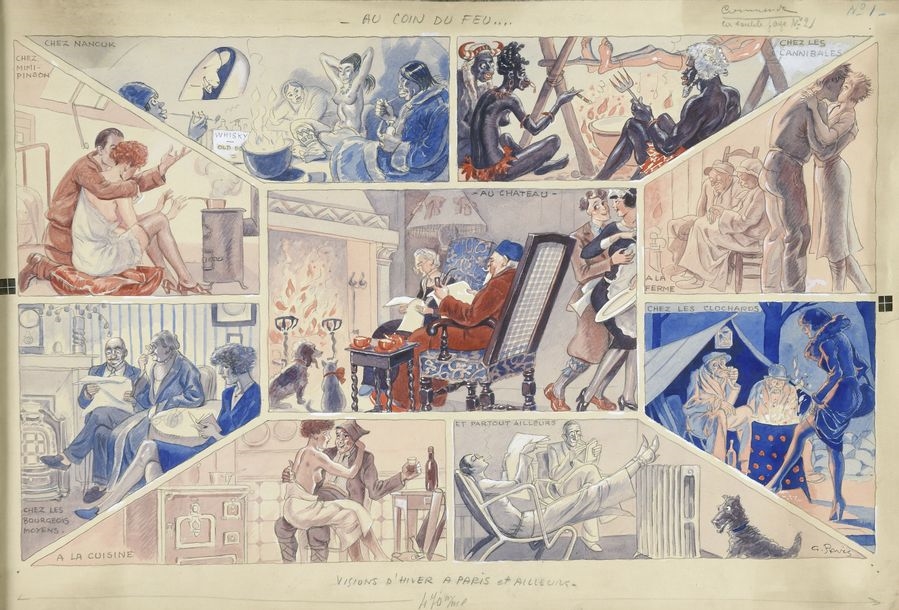 Georges Alfred Pavis | Vision d'hiver à Paris et ailleurs; clair de ...