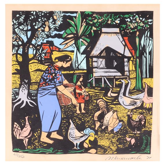 Vicente Manansala | Rural Scene (1971) | MutualArt