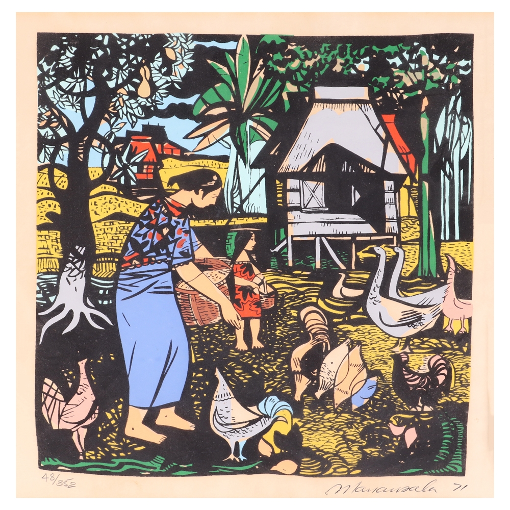 Vicente Manansala | Rural Scene (1971) | MutualArt
