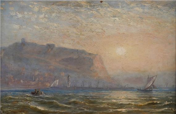 Thomas Danby | Coastal view, thought to be Whitby | MutualArt