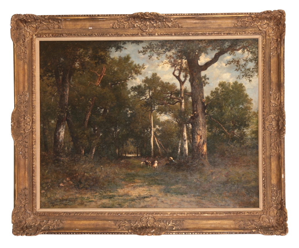 Léon Richet | A forest landscape | MutualArt