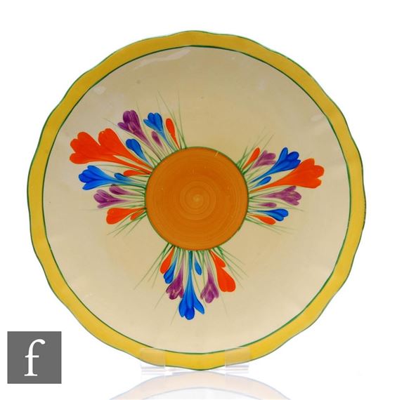 Clarice Cliff | Clarice Cliff - Crocus - A large wave edge plaque circa ...