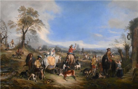 Henry Andrews | Stag Hunting Scene | MutualArt