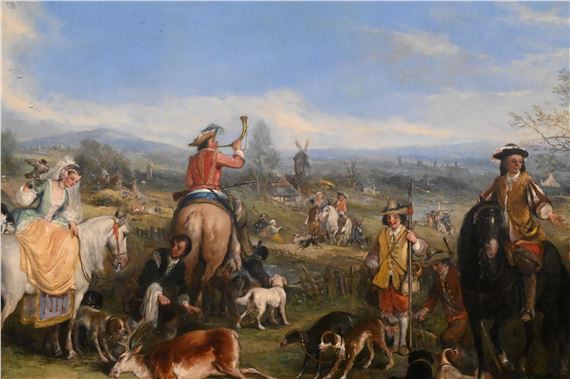 Henry Andrews | Stag Hunting Scene | MutualArt