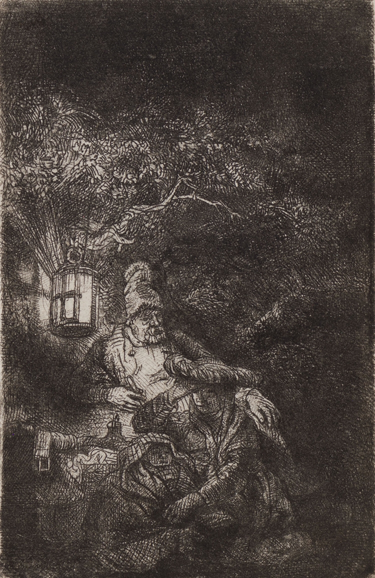 Rembrandt van Rijn | The Rest on the Flight into Egypt: A Night Piece (B., Holl. 57; H. 208; BB ...