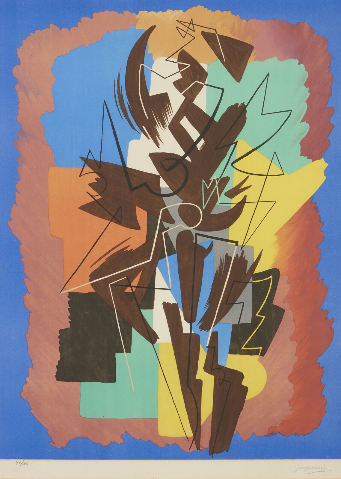 Gino Severini | Portrait of Paul Fort (1913 - 1914) | MutualArt