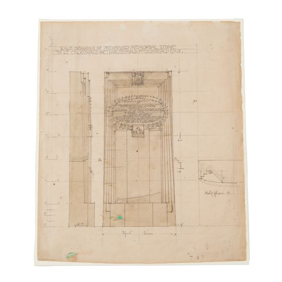 Charles Rennie Mackintosh | 'SCALE DRAWING OF PROPOSED MEMORIAL STONE ...