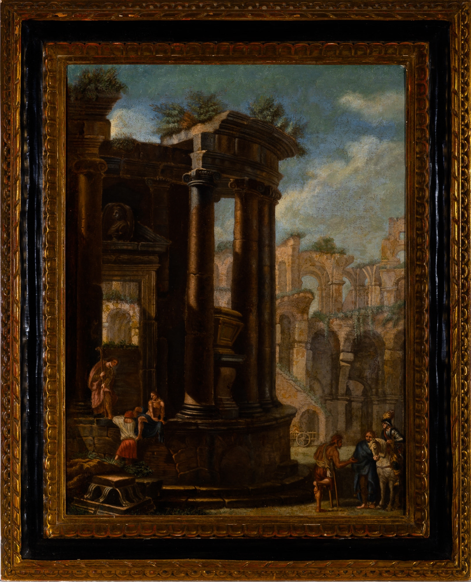 Italian School, 18th Century | Capriccios of Figures among Ruins ...