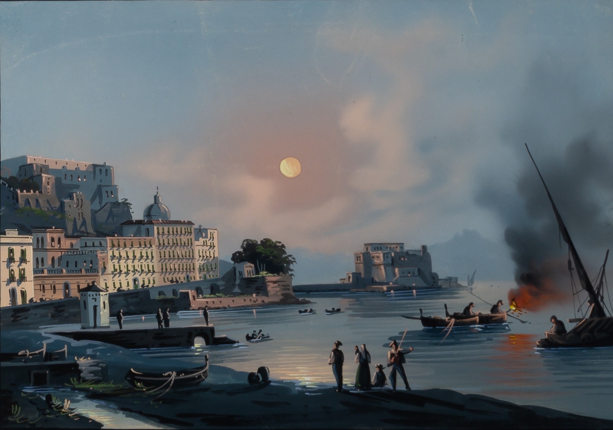 Italian School, 19th Century | Naples Waterfront | MutualArt