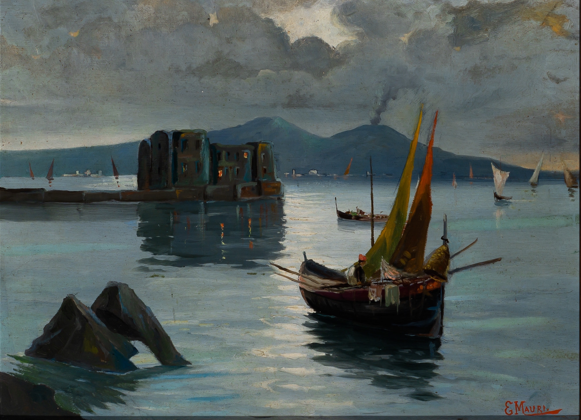 Italian School, 19th Century | Naples Waterfront | MutualArt