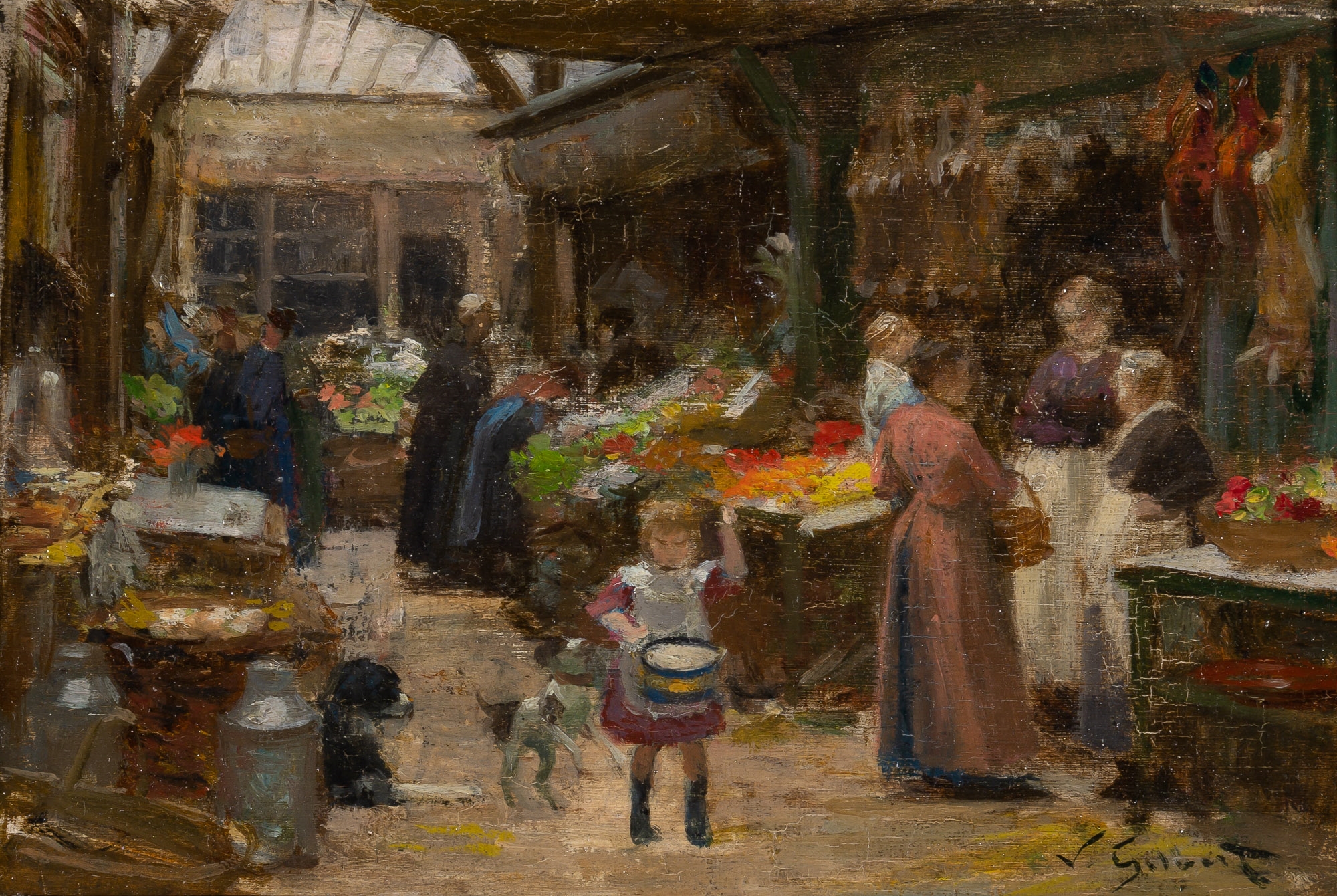 Victor-Gabriel Gilbert | THE GRASSHOPPER AND THE ANT | MutualArt