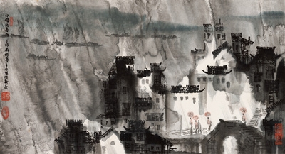 Xu Xi | Water town sprinkles spring rain (1987) | MutualArt