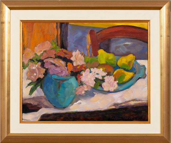 Kaffie Pretorius | still life of flowers and fruit | MutualArt