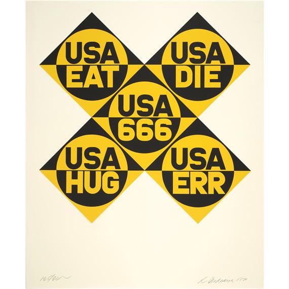 Robert Indiana | Hug, from Decade (1971) | MutualArt
