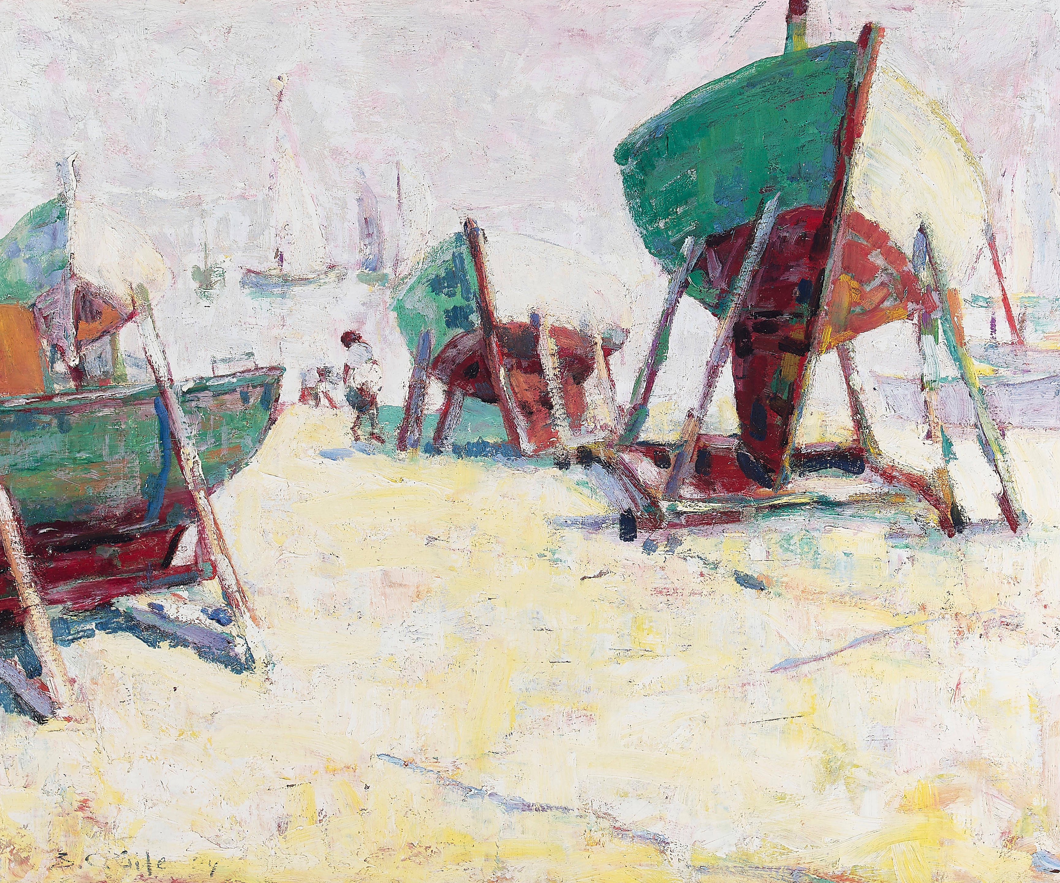 Selden Connor Gile | Boats in Dry Docks (1924) | MutualArt