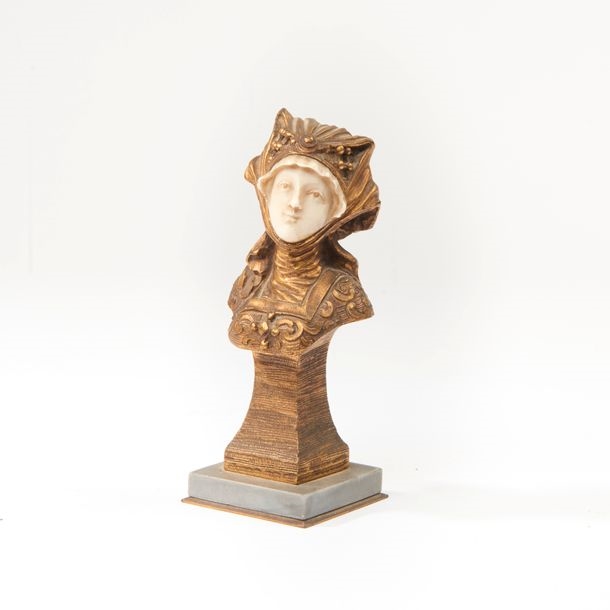 Eugene Bernoud | Female bust in medieval costume (Circa 1900) | MutualArt