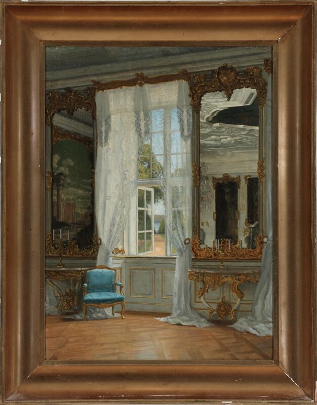 Adolf Heinrich Claus Hansen | Interior with rococo furniture | MutualArt