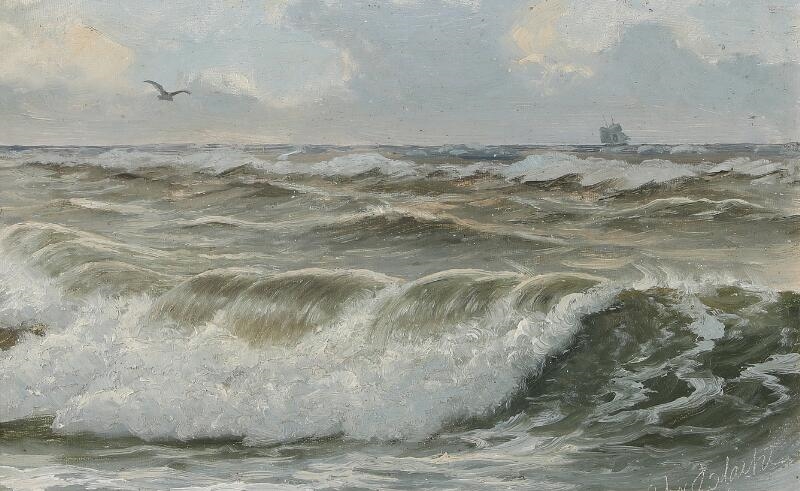 Christian Blache | Coastal scenery with brakers | MutualArt