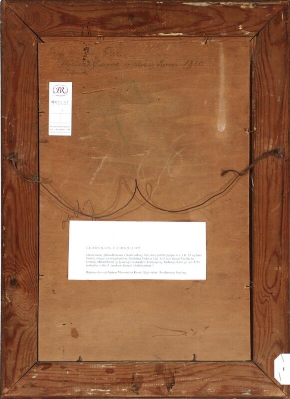 Laurits Regner Tuxen | Portrait of a woman in a black dress and a red ...