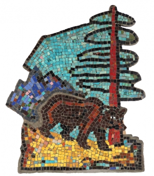 Július Jakoby | Medveď pod stromom - mozaika | MutualArt