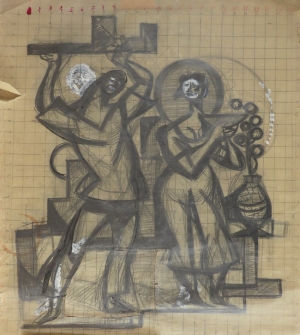 Július Jakoby | Návrh na mozaiku III | MutualArt