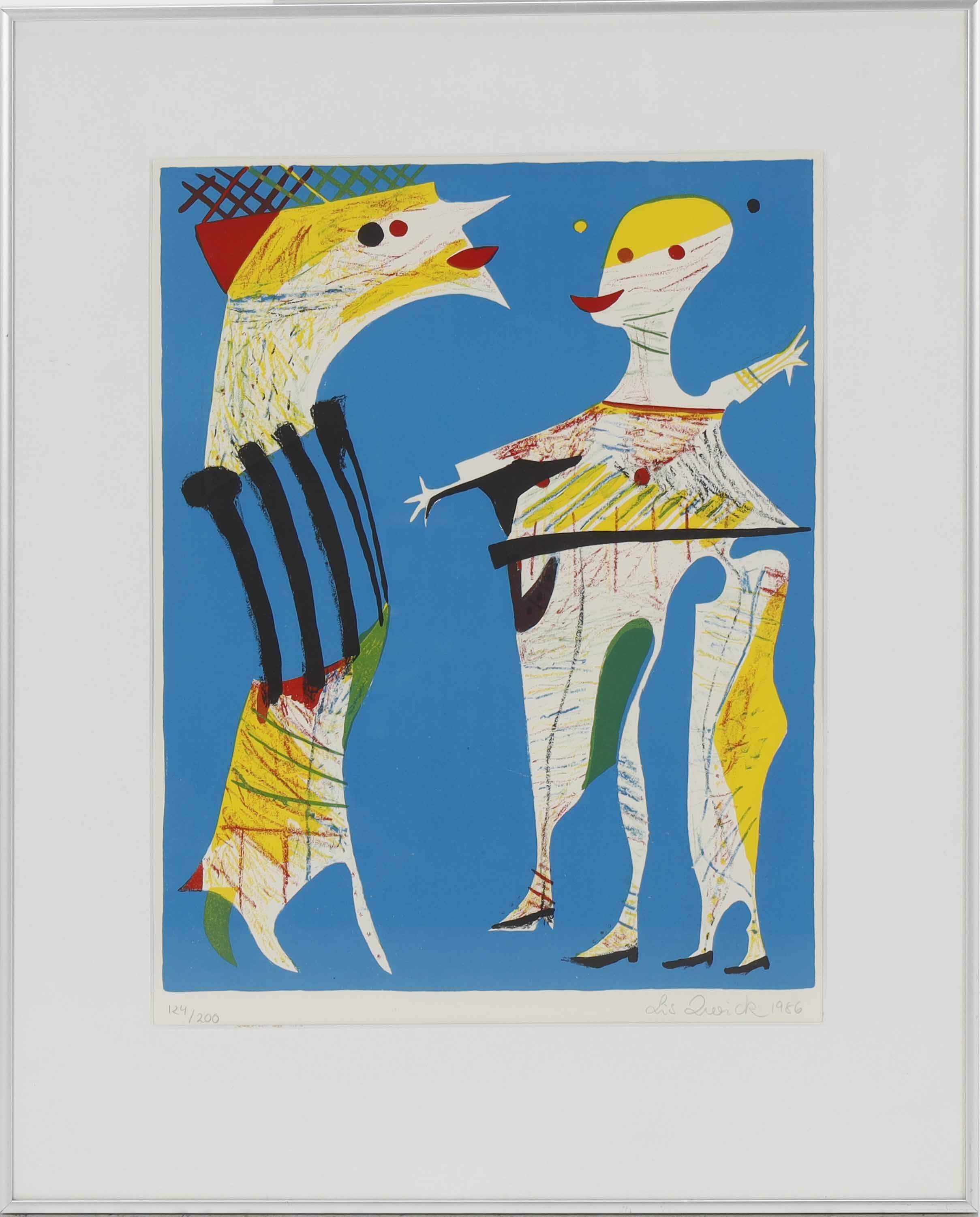 Lis Zwick | Litografi i farver (1986) | MutualArt