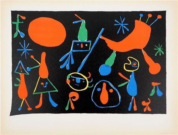 Joan Miró | Characters in the Stars, 1949 (1949) | MutualArt