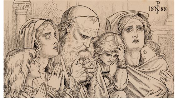 Joseph Noel Paton | A Family in Deep Prayer (1888) | MutualArt