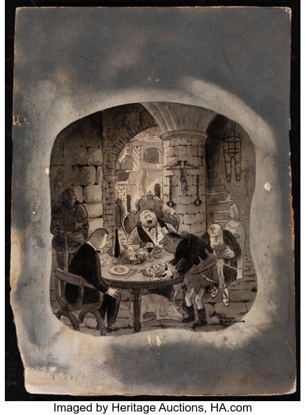 Charles Addams | Fantastic Feast, Addams Family Illustration | MutualArt