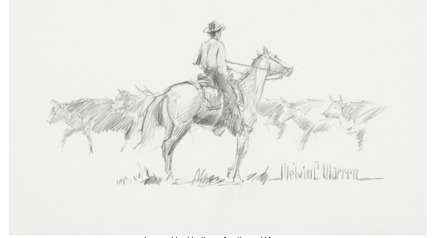 Melvin Warren | Saddling the Blue Roan | MutualArt