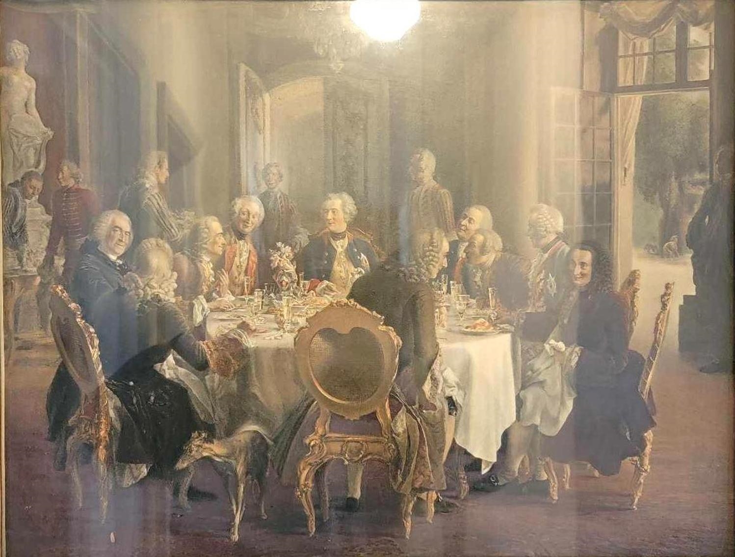 Adolph von Menzel | The Round Table with Frederick II and Voltaire ...