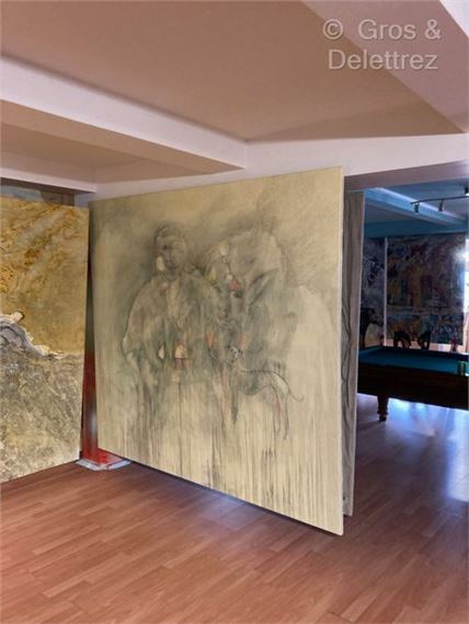 Guillaume Colussi | Double portrait with dog | MutualArt