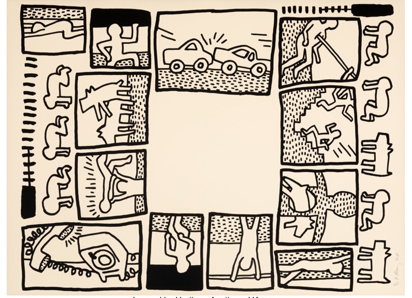 Keith Haring | Untitled (Plate 4), The Blueprint Drawings, 1990 (1990 ...