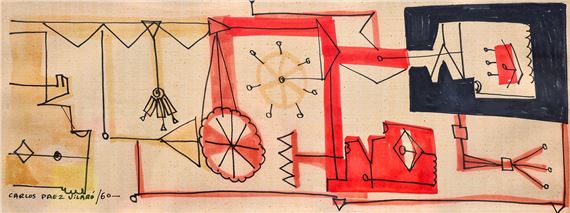 Carlos Pàez Vilarò | Carlos Paez Vilaro Mixed Media Work on Paper (1960 ...