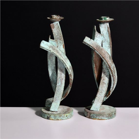 Joseph Wesner | Pair of Joseph Wesner Candlesticks (1990) | MutualArt